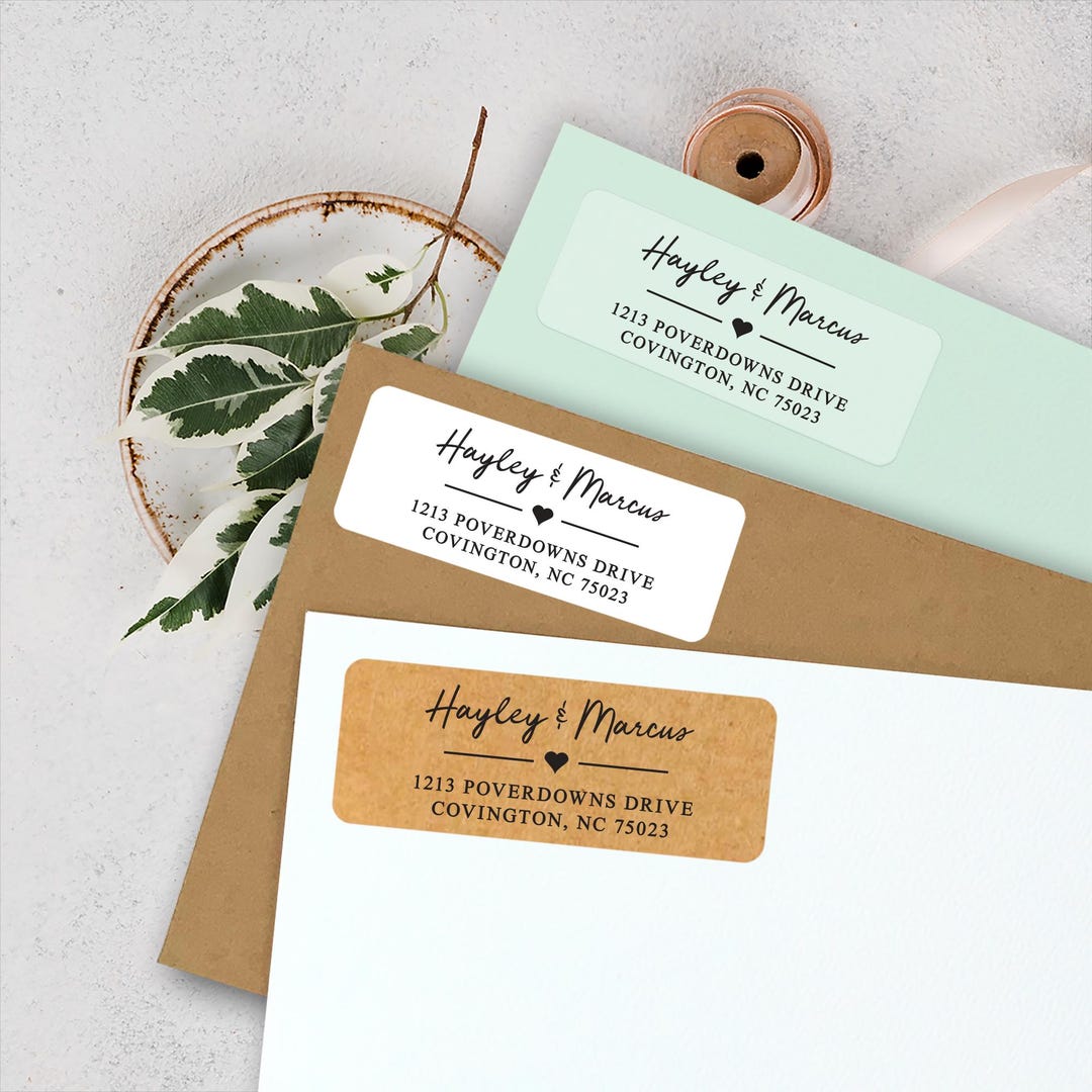 Modern Return Address Labels, Clear Address Labels, Personalized ...