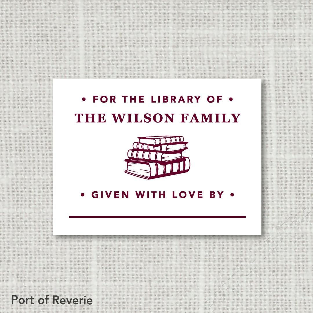 Personalized Book Plate Stickers, for the Library of Stickers, This ...