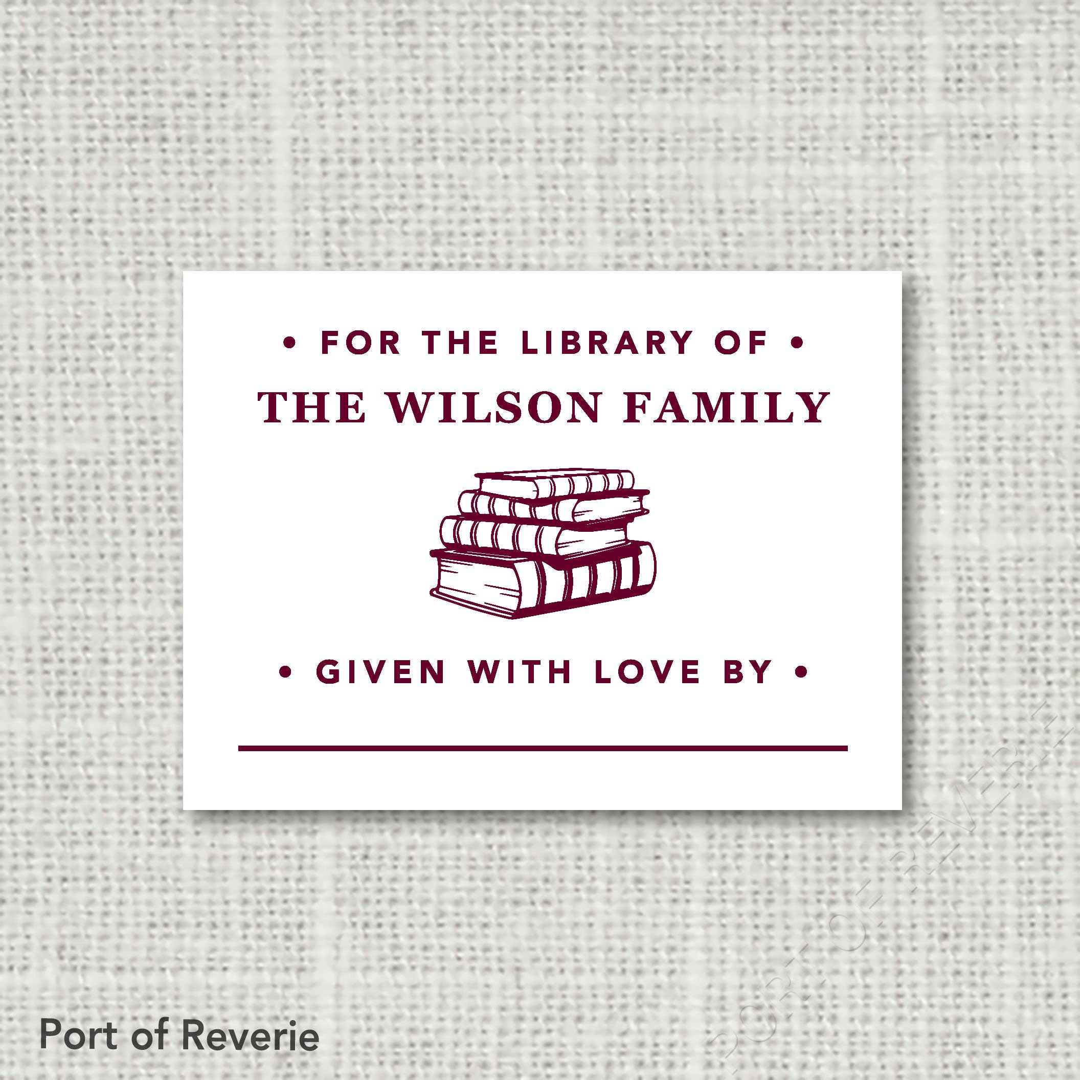 Personalized Book Plate Stickers Custom for the Library of | Etsy