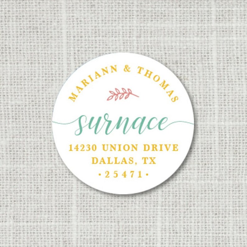 Calligraphy Address Stickers Wedding Return Address Label - Etsy