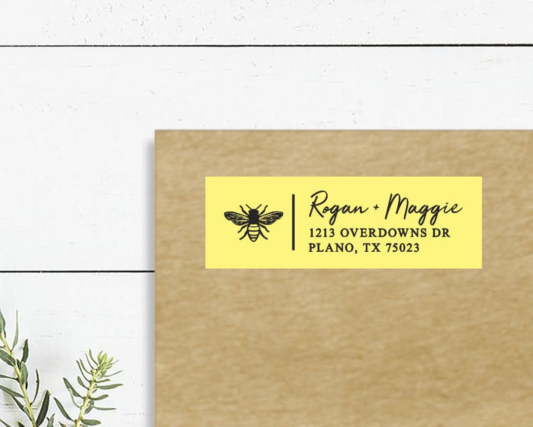 Honey Bee Address Stickers, Return Address Labels, Personalized Address ...