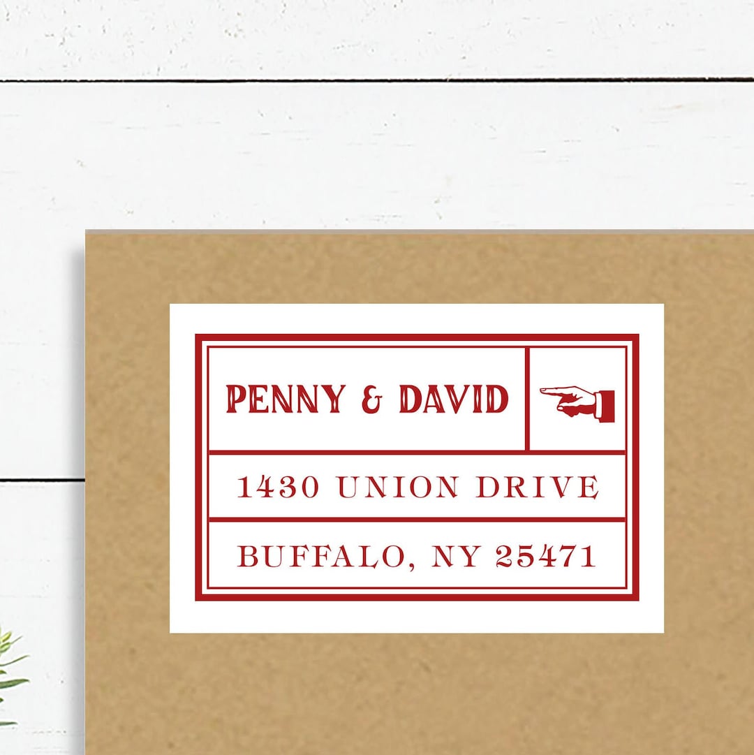 Retro Address Stickers, Set of 28 Personalized Address Stickers, Art ...