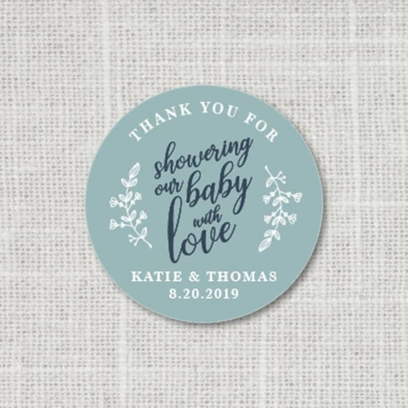 Baby Shower Stickers, Thank You Stickers, Favor Stickers, Party Labels ...