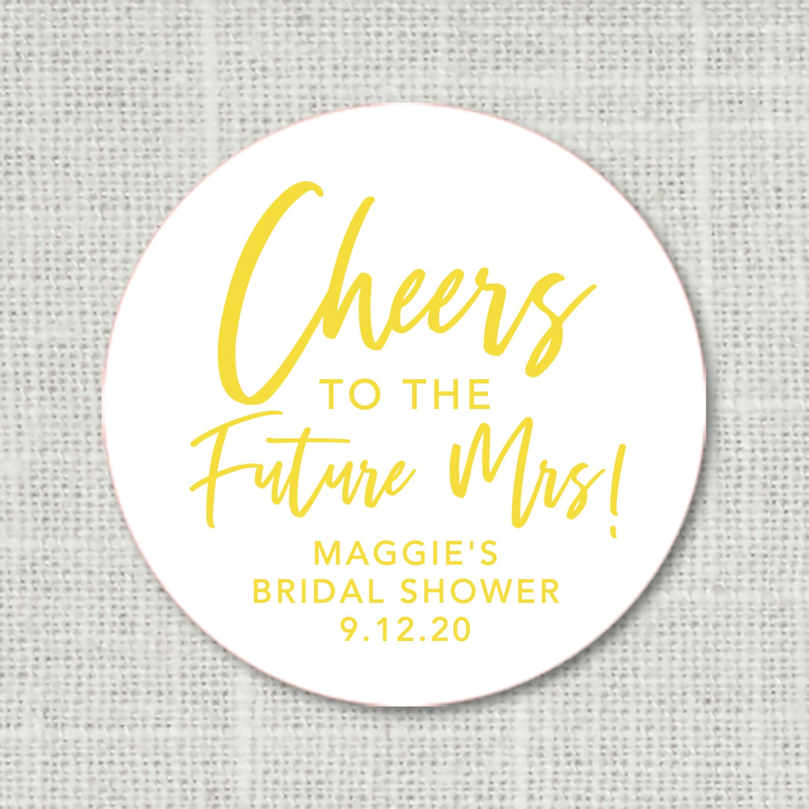 Cheers to the Future Mrs Bridal Shower Sticker Thank You - Etsy