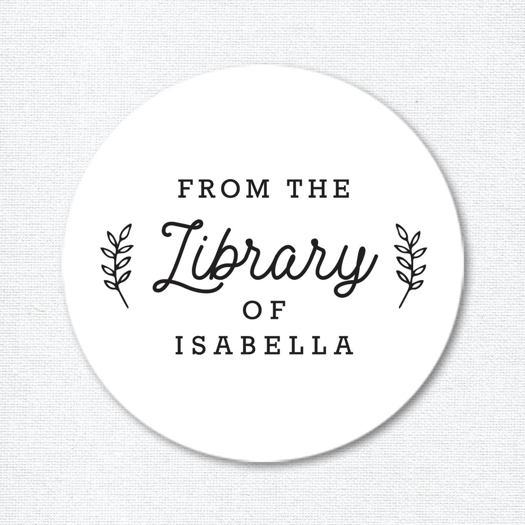 Modern Custom Book Labels, From the Library of Stickers, Ex Libris Book ...