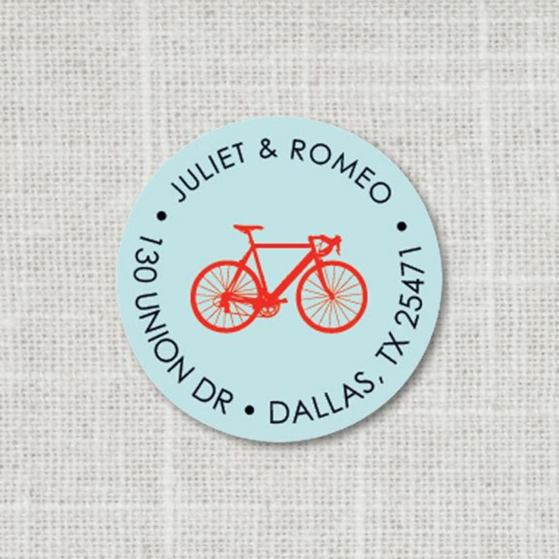 Bicycle Address Stickers Modern Bike Return Address Labels | Etsy