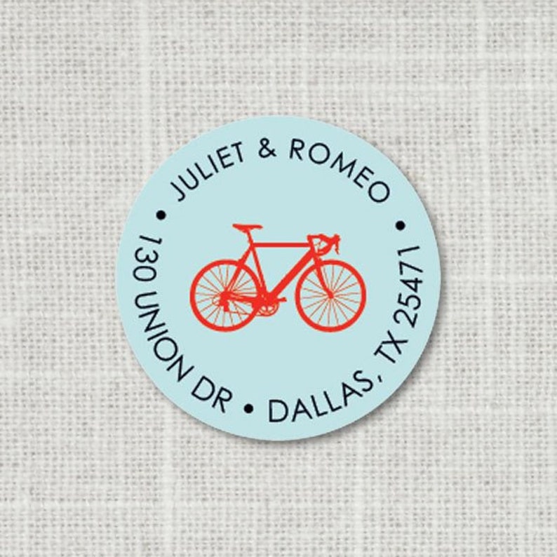 Bicycle Address Stickers, Modern Bike Return Address Labels, Bike ...