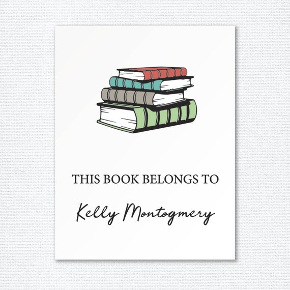 Custom Library Stickers Personalized Bookplate Stickers From | Etsy