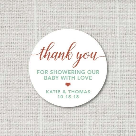 Baby Shower Stickers Thank You Baby Shower Stickers for | Etsy