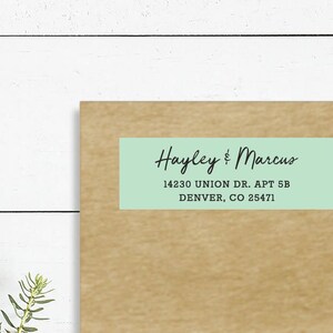Modern Address Stickers With Script Lettering, Set of 40 Personalized ...