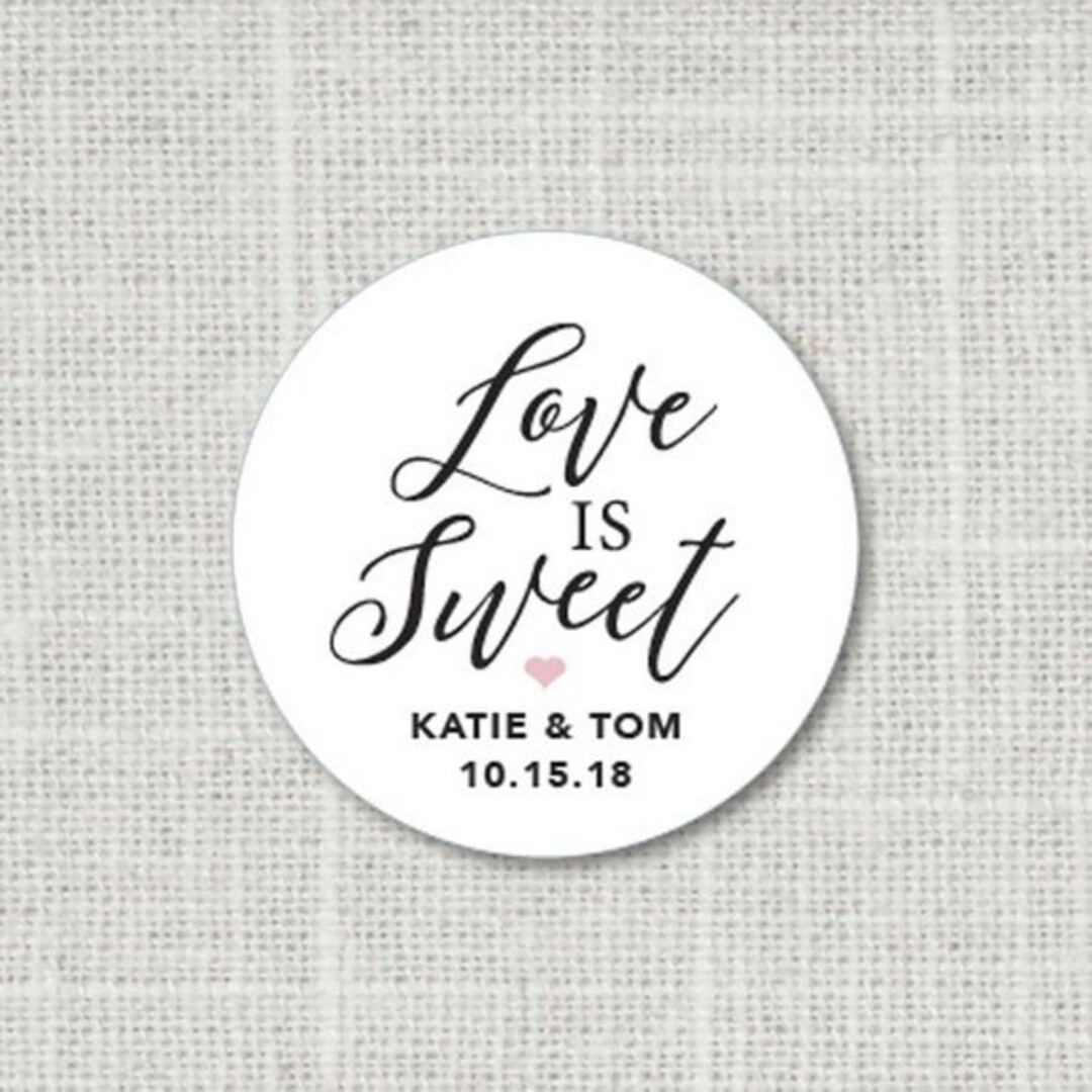 Love is Sweet Stickers, Candy Labels, Treat Bag Stickers, Honey Jar ...