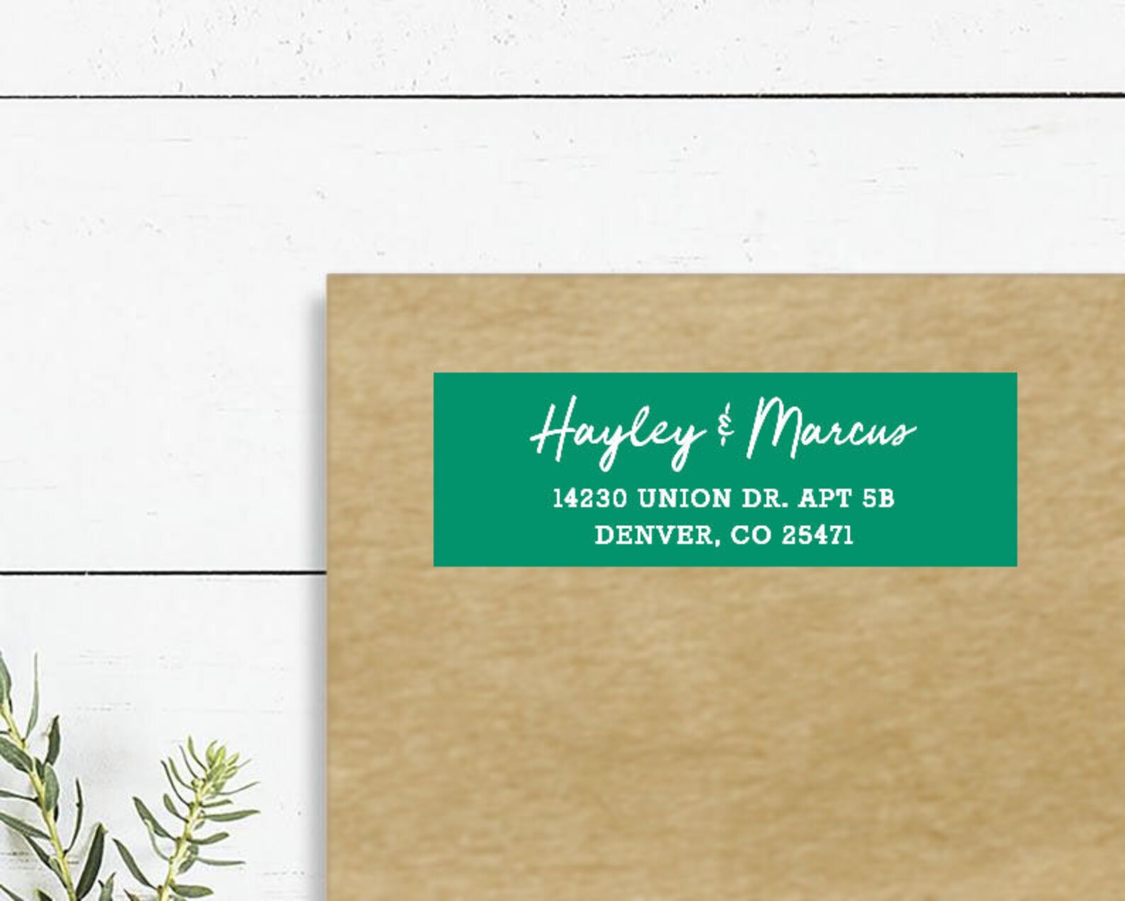 Modern Address Stickers With Script Lettering, Set of 40 Personalized ...