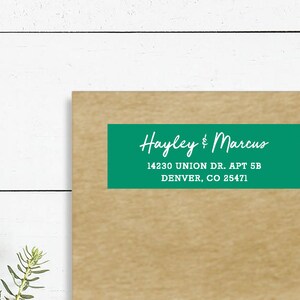 Modern Address Stickers With Script Lettering, Set of 40 Personalized ...