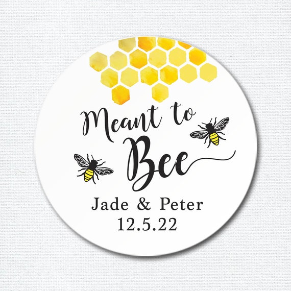 Meant to Bee Favor Stickers Honey Jar Favor Stickers or Seed - Etsy