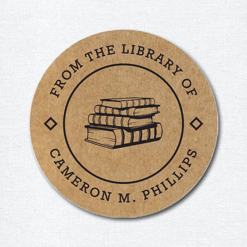 From the Library of Stickers - Etsy