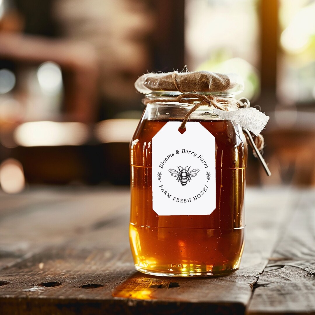 Raw Honey Stamp for Jars and Hang Tags, Local Honey Labels, Beekeepers ...
