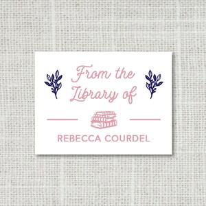 From the Library of Stickers, Personalized Book Plate Stickers, Custom ...