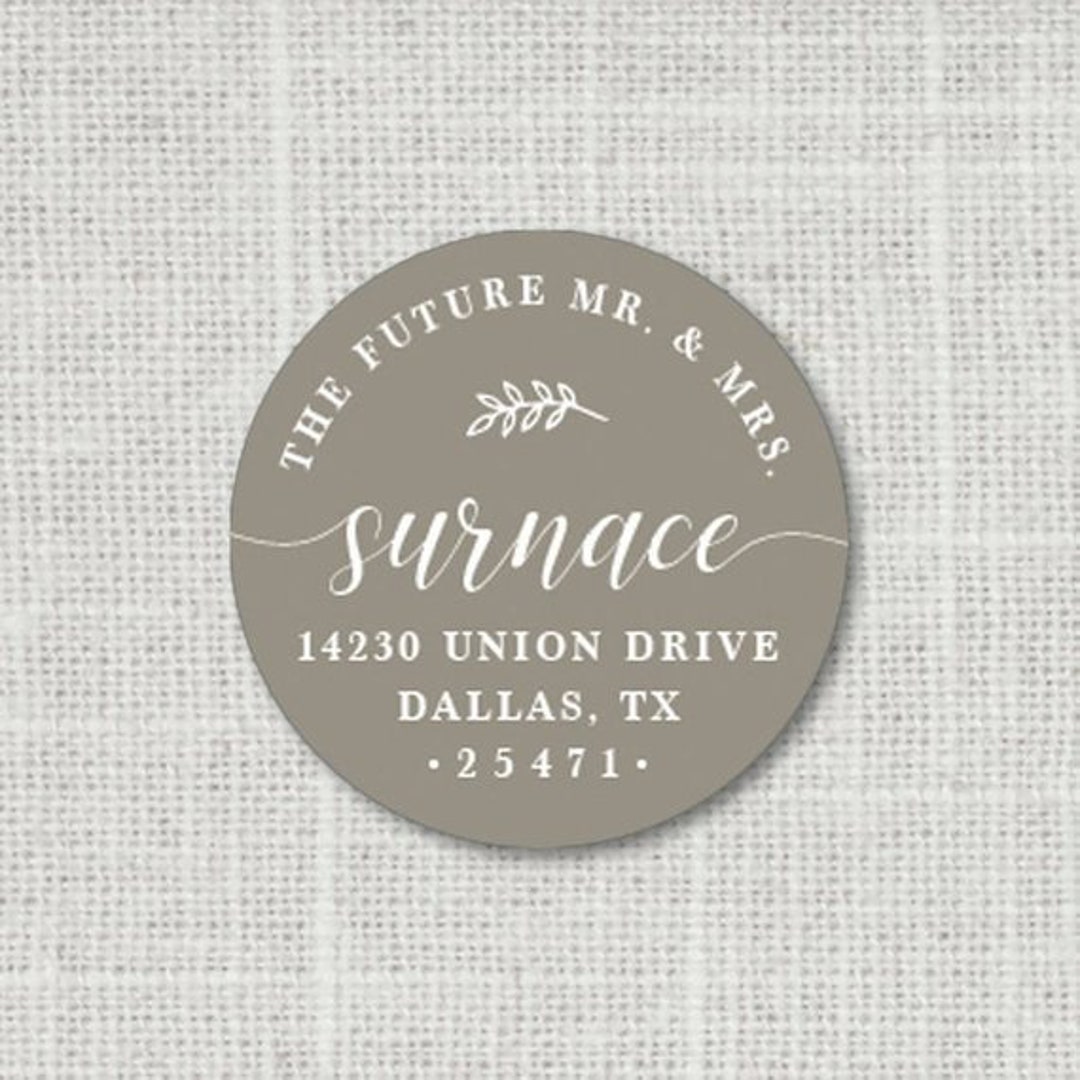 Future Mr and Mrs Stickers, Calligraphy Address Stickers, Custom ...