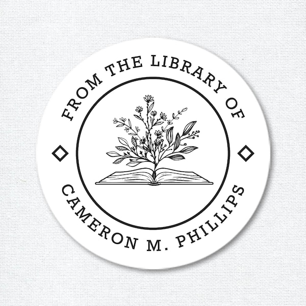 From the Library of Stickers - Etsy