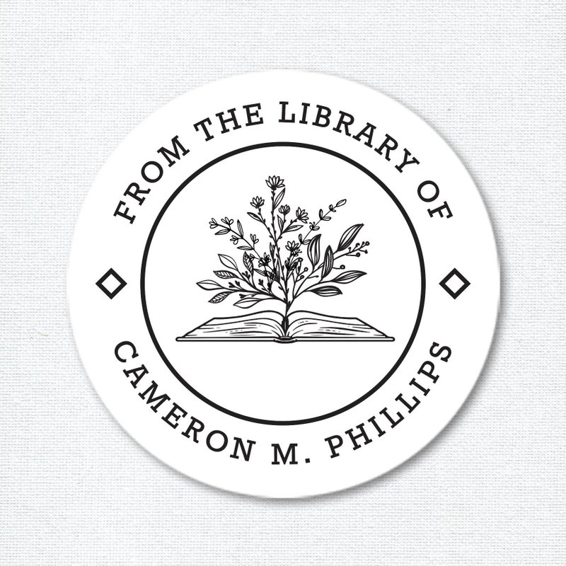 From the Library of Stickers - Etsy