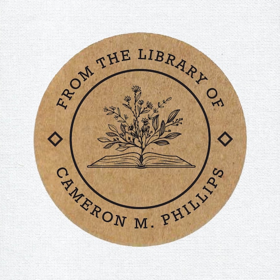 Personalized Book Labels From the Library of Stickers Floral - Etsy