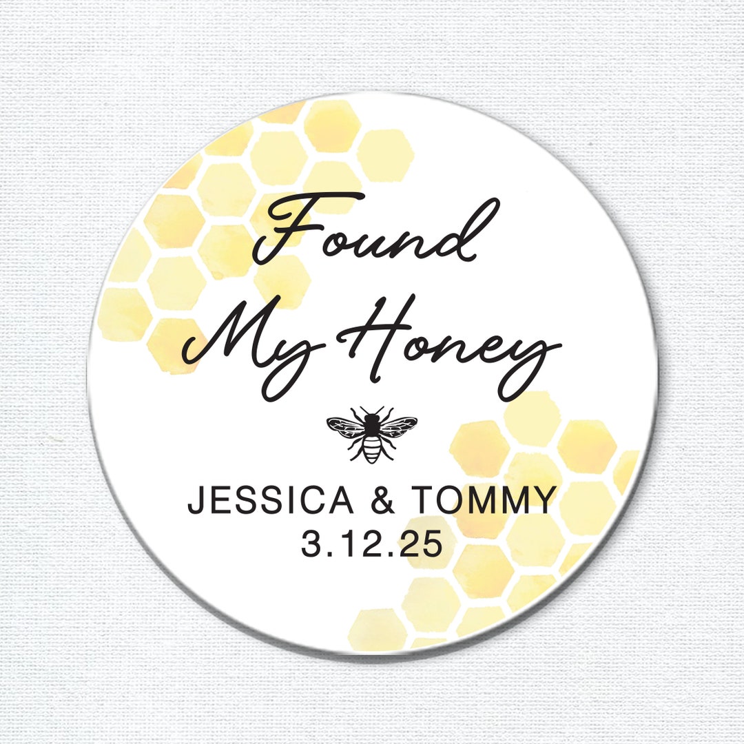 Honey Wedding Favors, Found My Honey Stickers, Favor Stickers for Small ...