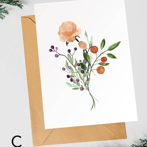Floral Variety Pack 8 Folded Note Cards With Envelopes, Wildflower Card ...