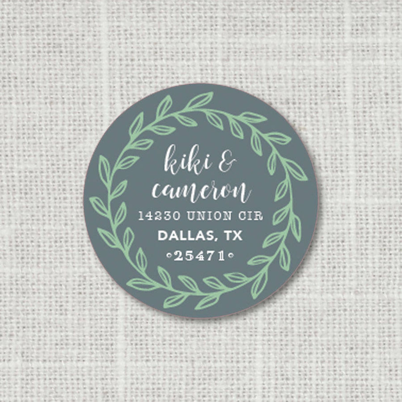 Wreath Personalized Address Stickers, Holiday Mailing Labels for ...