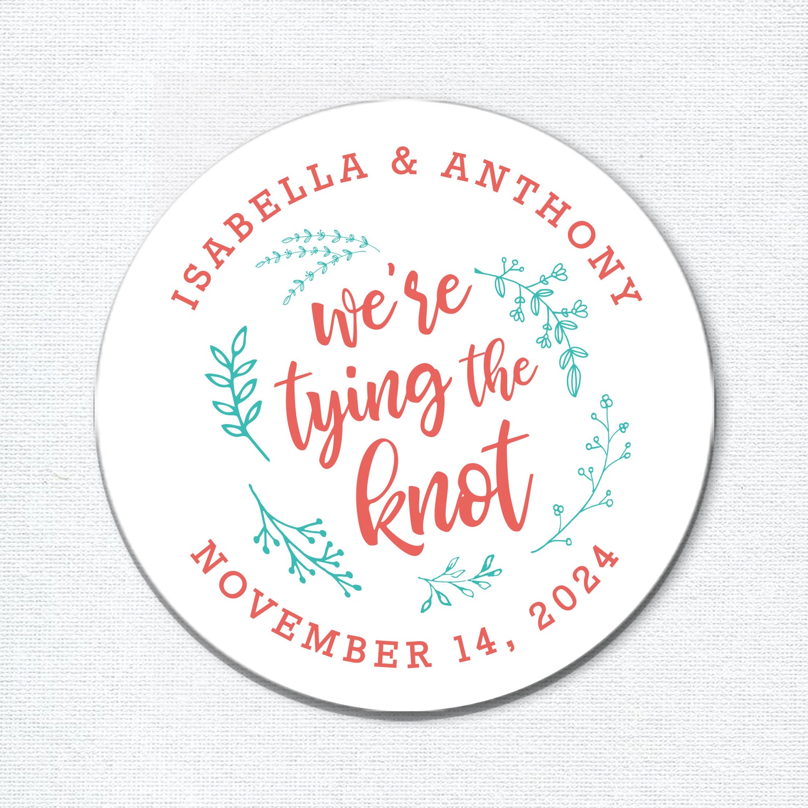 We're Tying the Knot Stickers Wedding Favor Stickers - Etsy