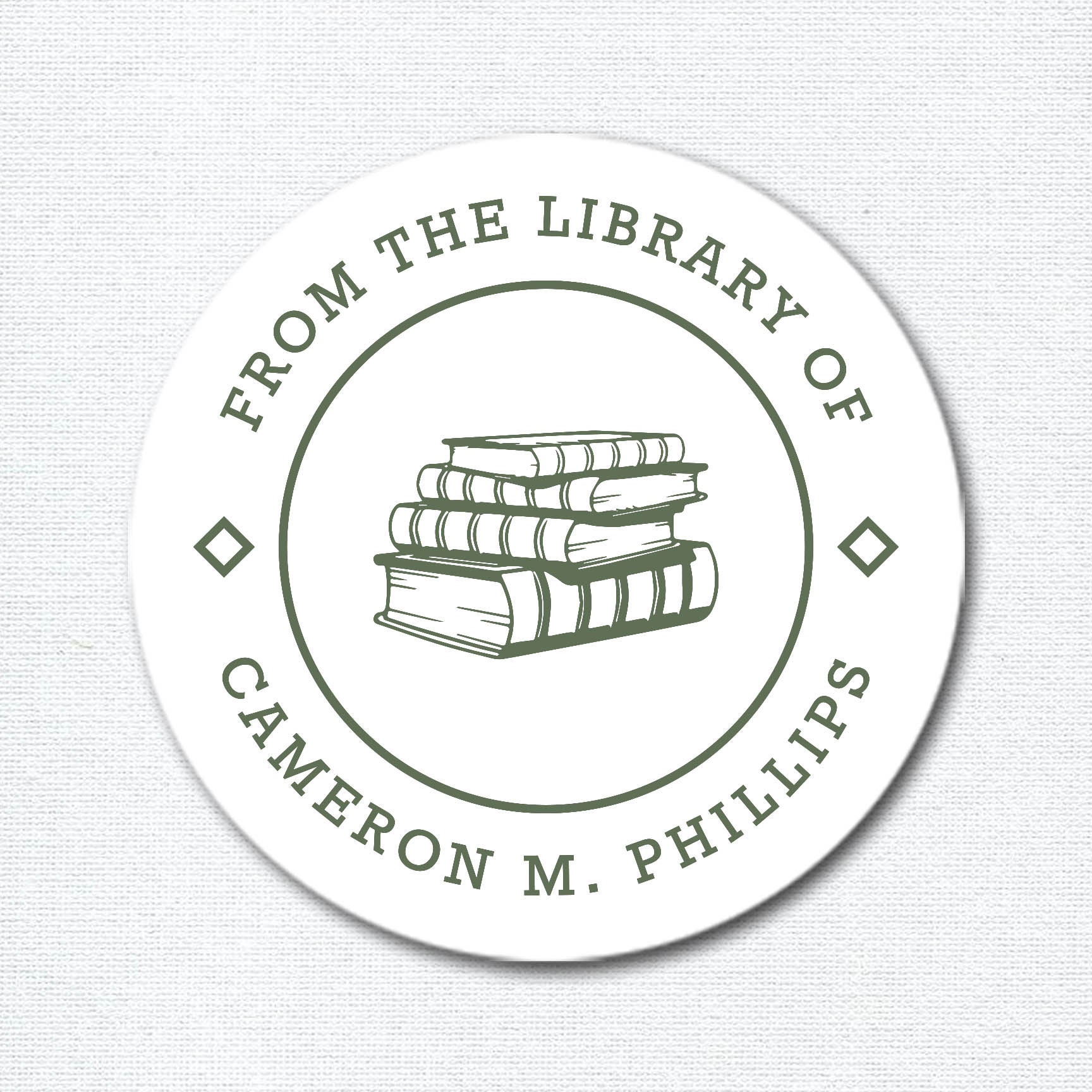 Custom Book Labels From the Library of Stickers Stack of | Etsy