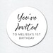 You're Invited Stickers, Happy Birthday Party Favor Labels, Gift ...
