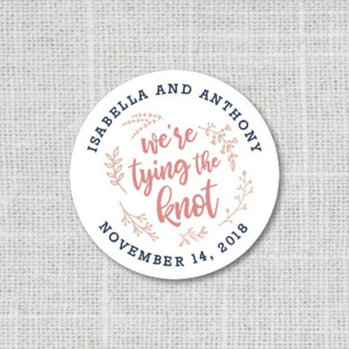 We're Tying the Knot Stickers Wedding Favor Stickers | Etsy