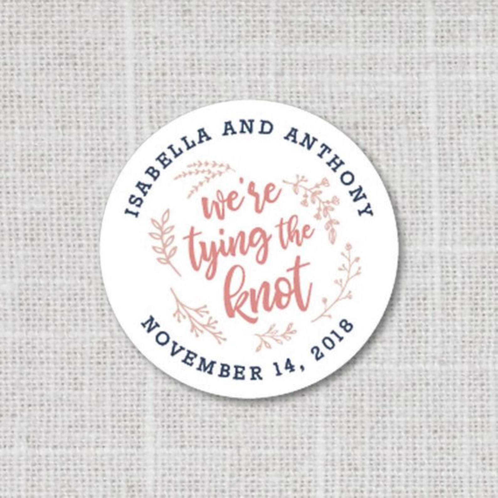 We're Tying the Knot Stickers Wedding Favor Stickers | Etsy