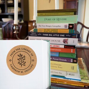 From the Library of Stickers, Floral Bookplate, Custom Library Stickers ...