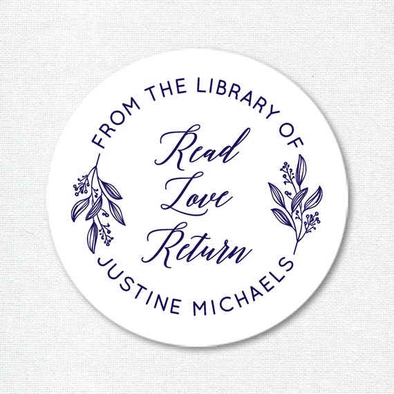 Read Love Return Custom Book Labels From the Library of | Etsy