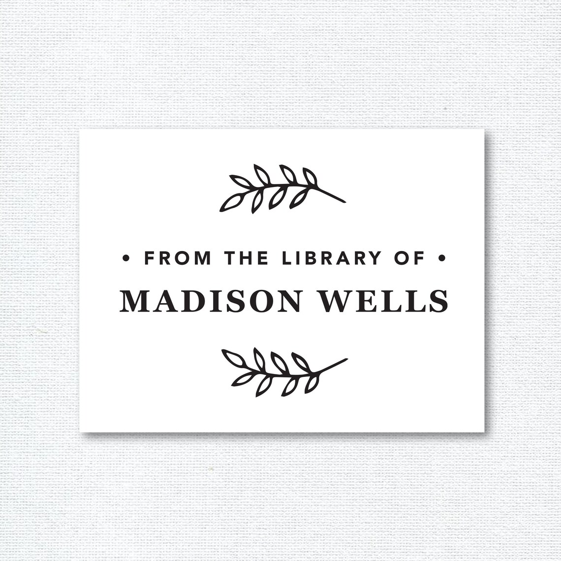 From the Library of Stickers, Personalized Book Plate Stickers, Set of ...