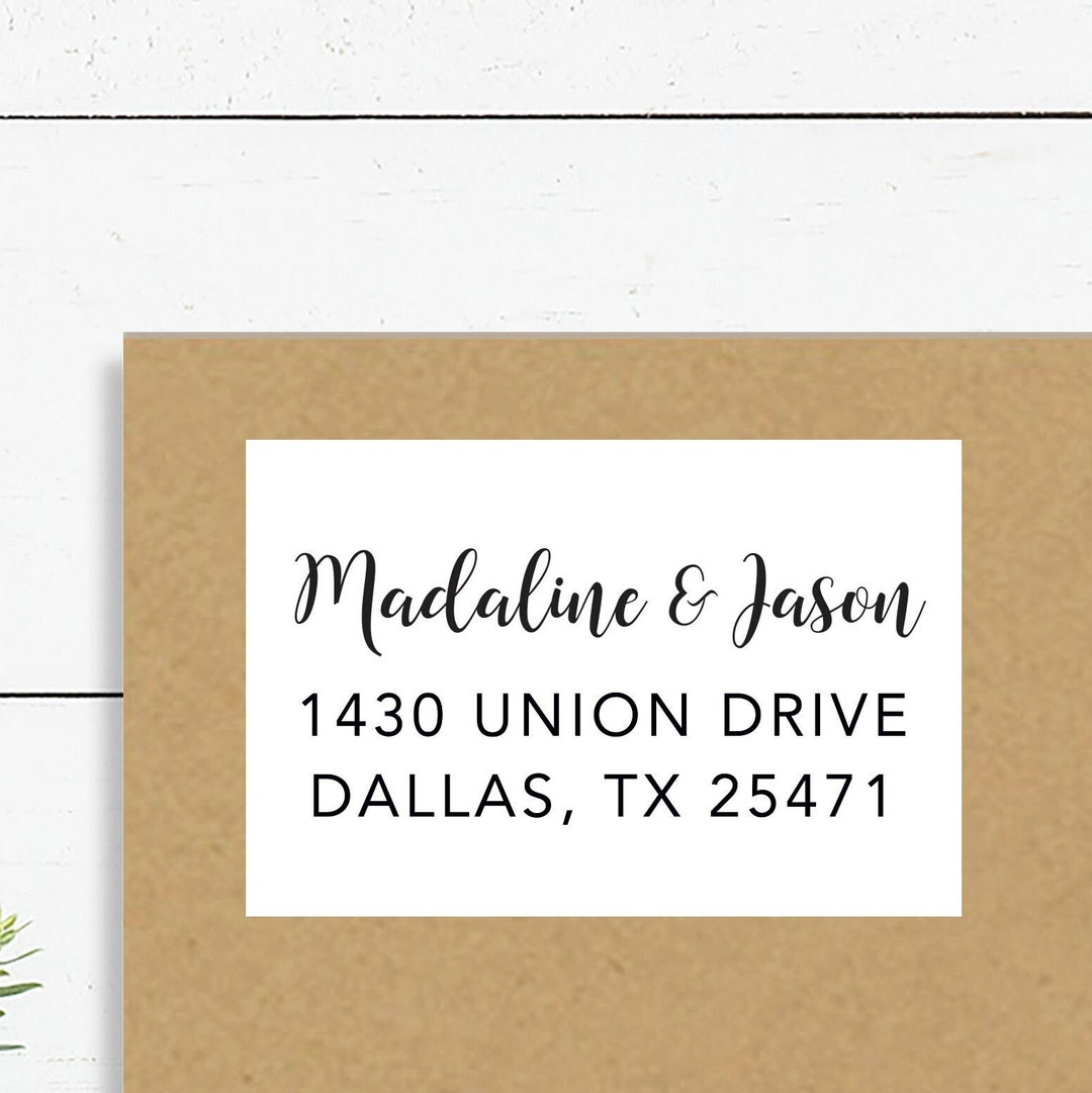 Modern Address Stickers, Set of 28 Address Labels, Personalized Address ...