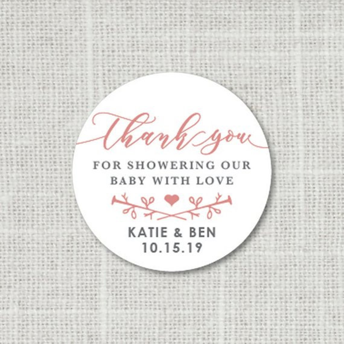 Thank You Baby Shower Stickers for Favors Baby Boy or Girl - Etsy