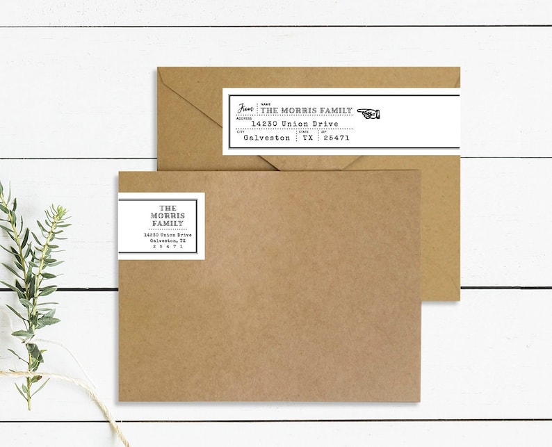 Art Deco Address Stickers, Set of 20 Retro Envelope Wrap Around Labels ...