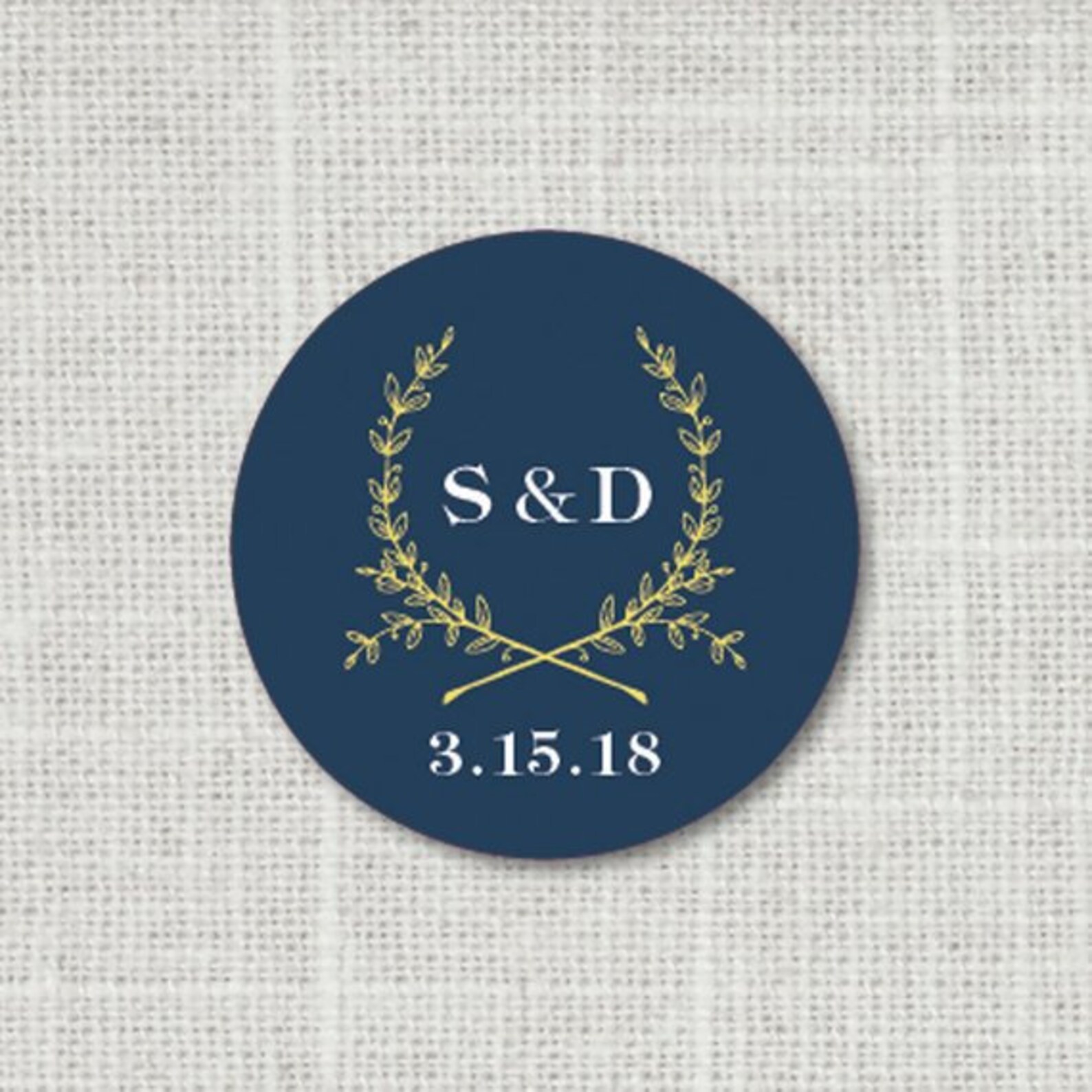 Botanical Monogram Wedding Stickers Save the Date Wedding | Etsy