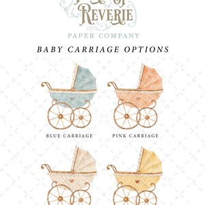 Personalized Baby Shower Stickers, Baby Carriage Thank You Stickers for ...