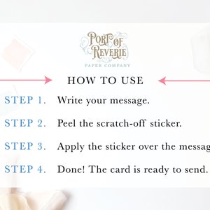 Surprise Scratch Card for Vacation or Gift Reveal Birthday or - Etsy