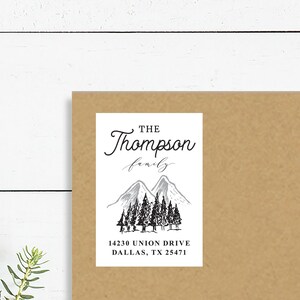 Mountain Return Address Labels, Custom Address Stickers, Mountain ...