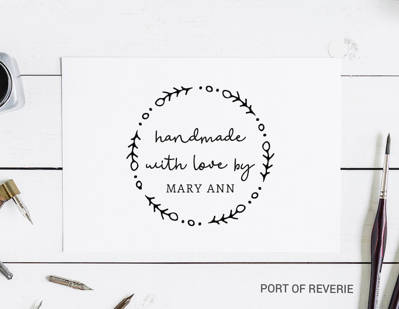 Made With Love Stamp, Handmade With Love, Handmade by Stamp ...