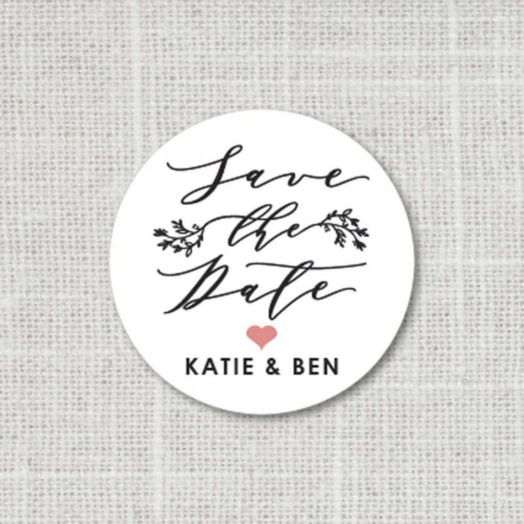 Save the Date Stickers, Garden Wedding Stickers for Favors, Wedding ...
