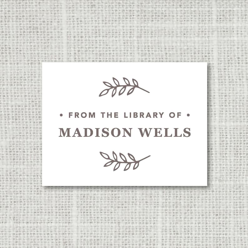 From the Library of Stickers Personalized Book Plate - Etsy