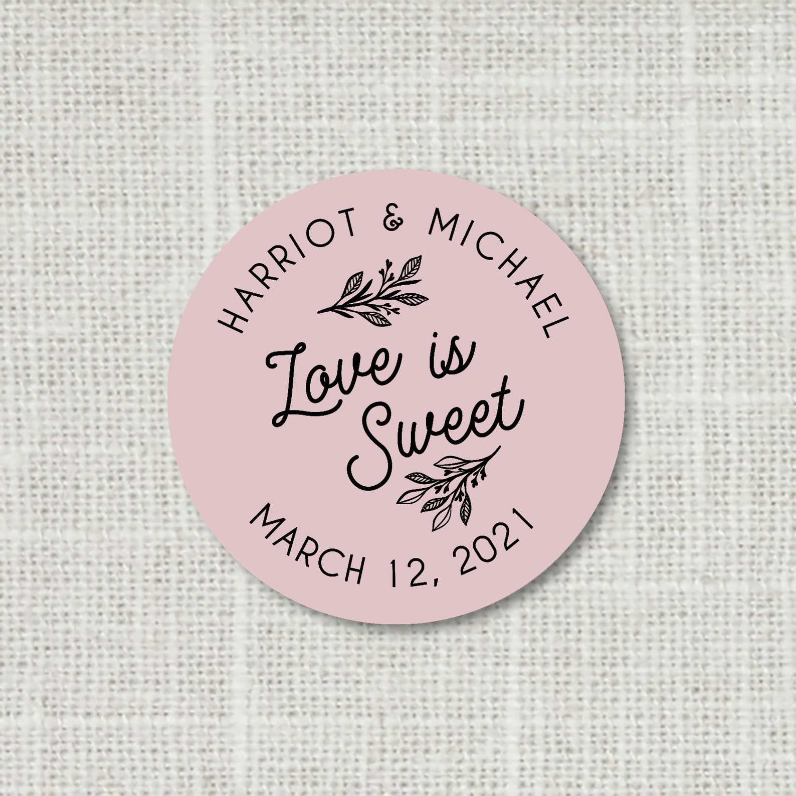 Love is Sweet Stickers, Candy Favor Labels, Treat Bag Stickers, Love is ...