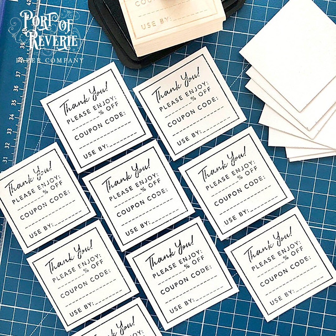 Thank You Business Stamp for Coupon Code, Discount Offer Stamp ...