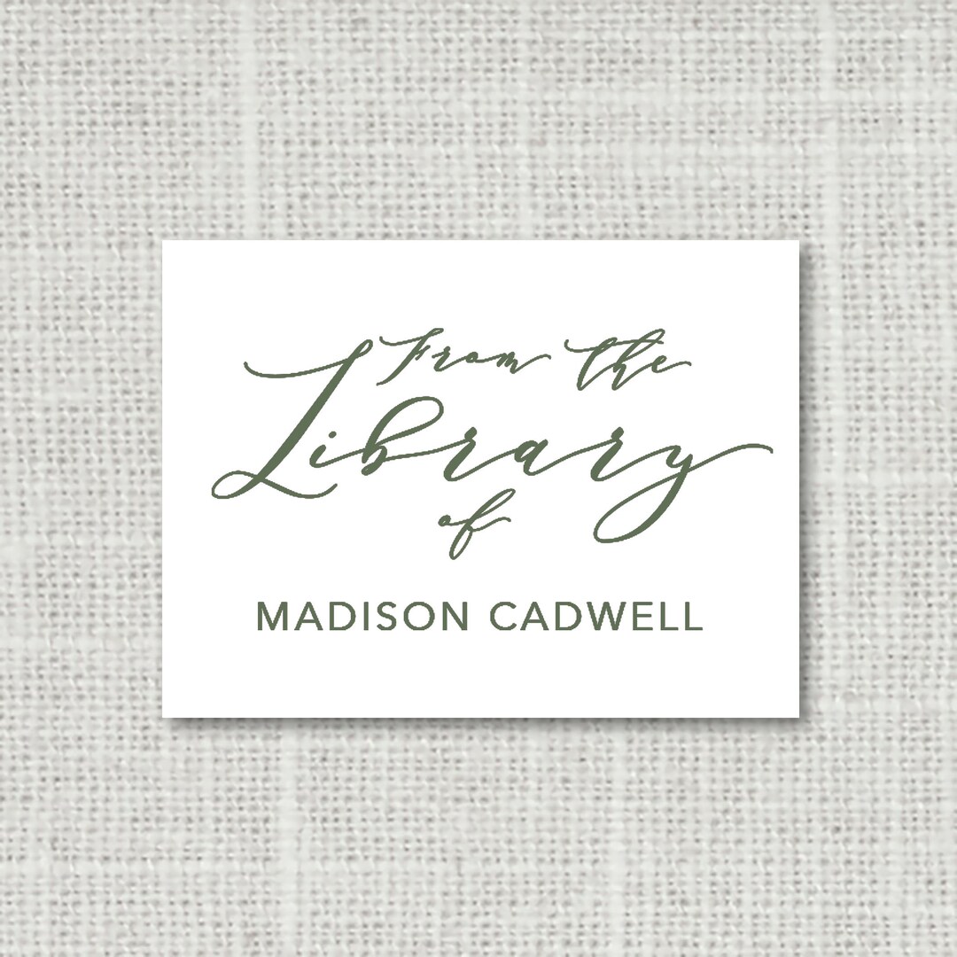 From the Library of Stickers, Personalized Book Plate Stickers, Set of ...