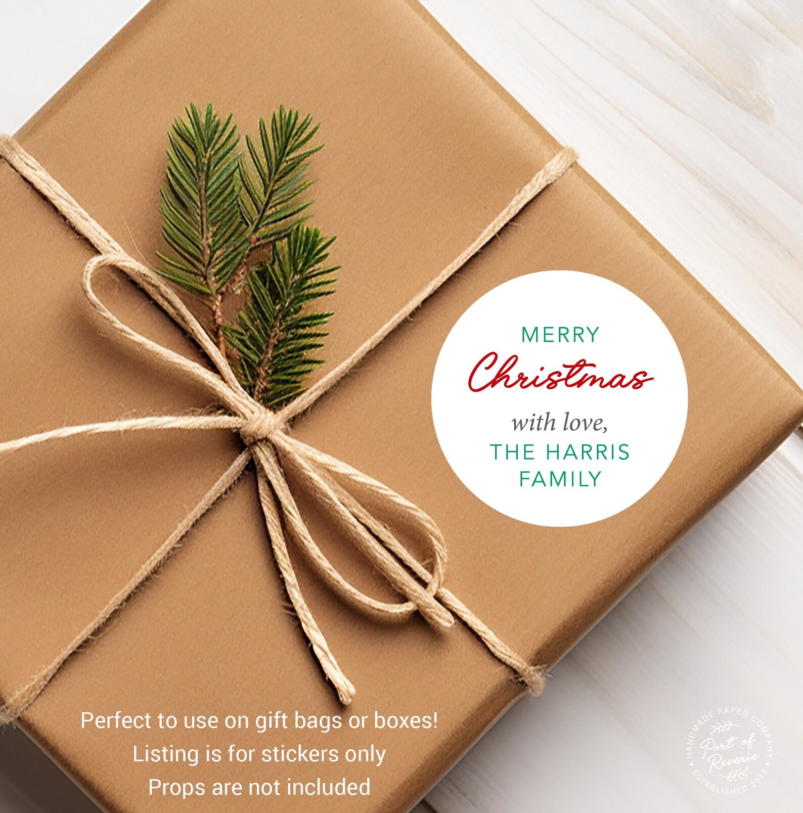Personalized Christmas Gift Labels, Custom Merry Christmas Stickers for ...